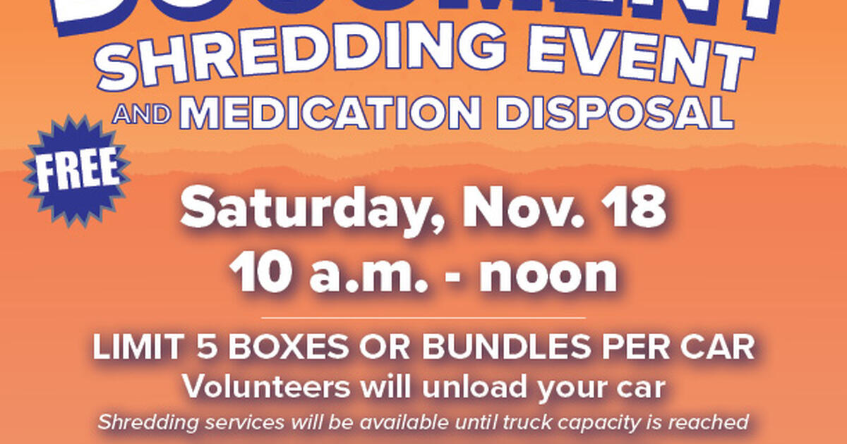 Sun City Paper Shredding Event: Limit five boxes or bundles per car. — Nextdoor