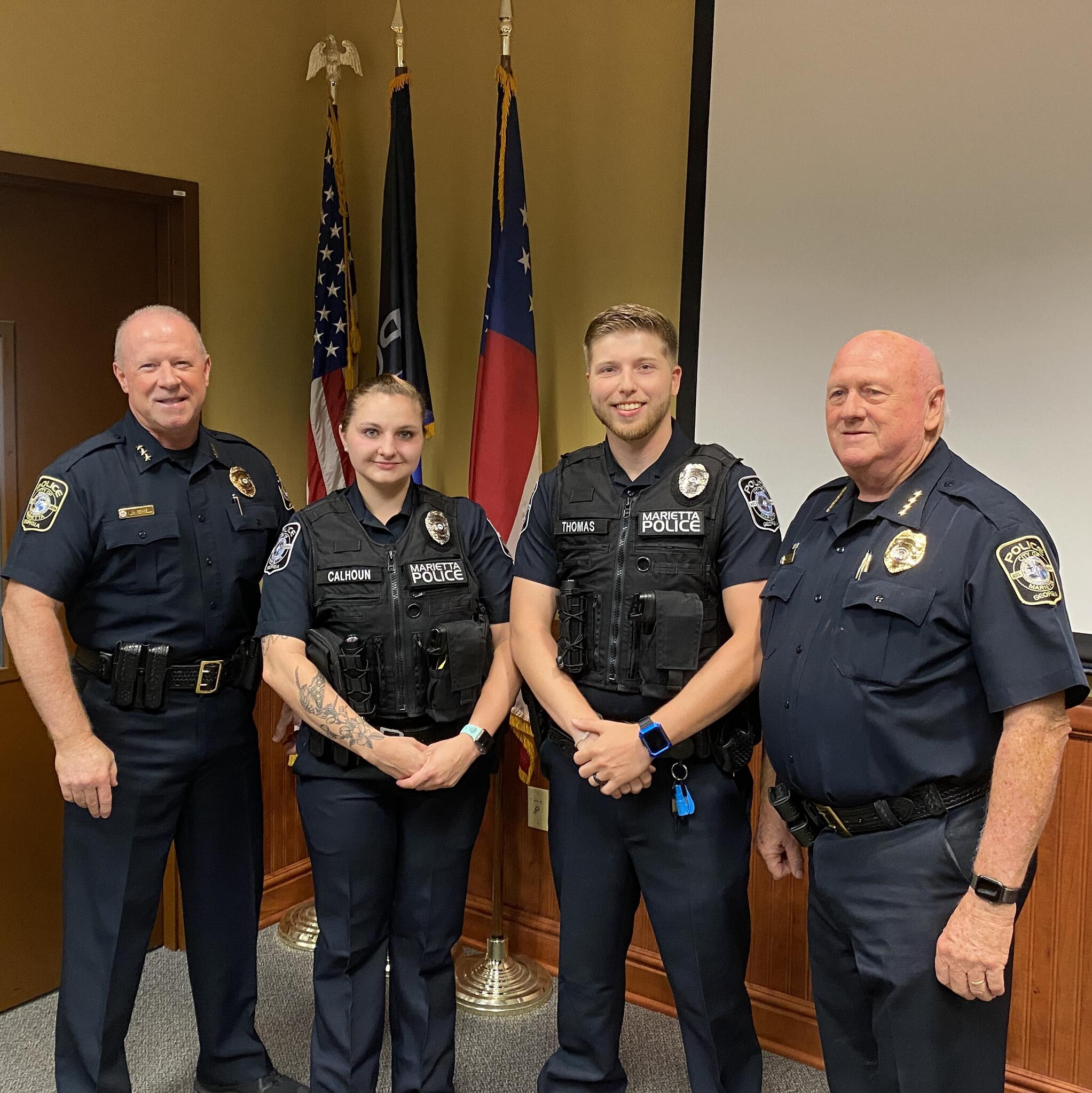 Two new officer sworn in this morning! (Marietta Police Department ...