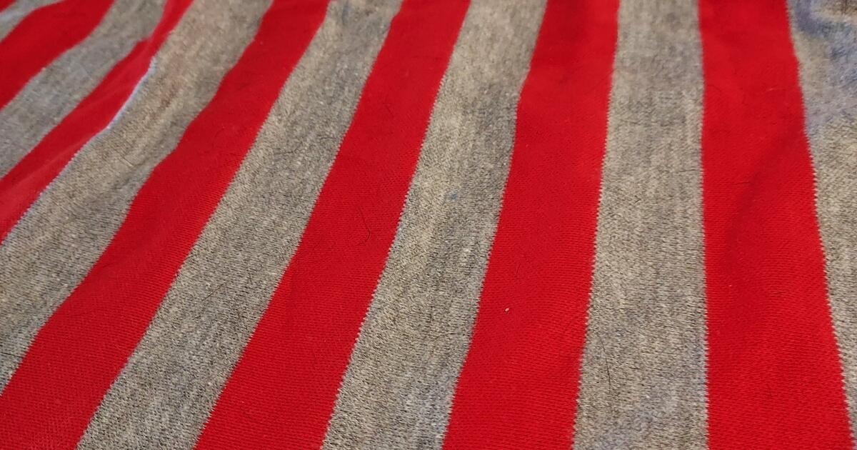 Red/Gray Striped Fabric and Light Gray Fabric for Free in Wheeling, IL ...