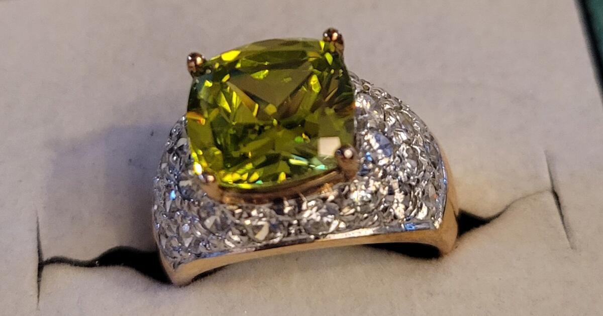 Vintage, Cushion Cut, Lab Grown Perfect Citrine, 18kt plated for $80 in ...