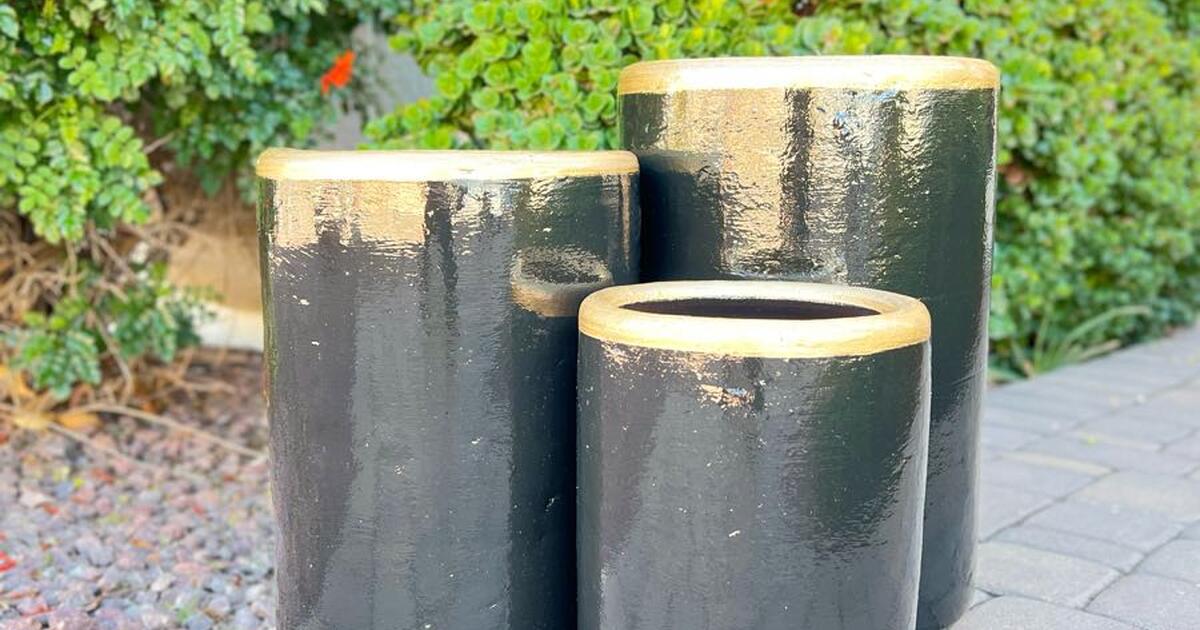 Set of 3 Black Clay Planters for $110 in Chandler, AZ | For Sale & Free ...