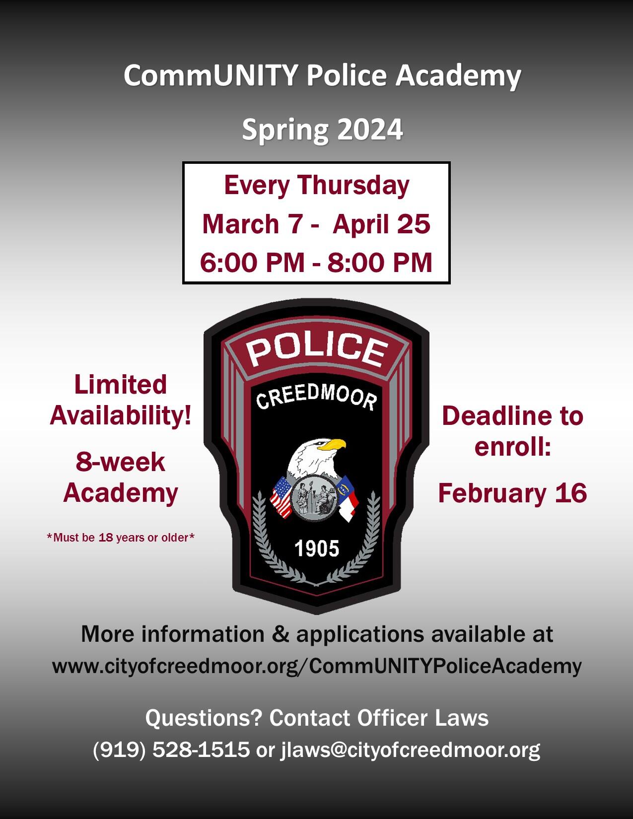 The CommUNITY Police Academy (CPA) is an exciting way to learn about ...
