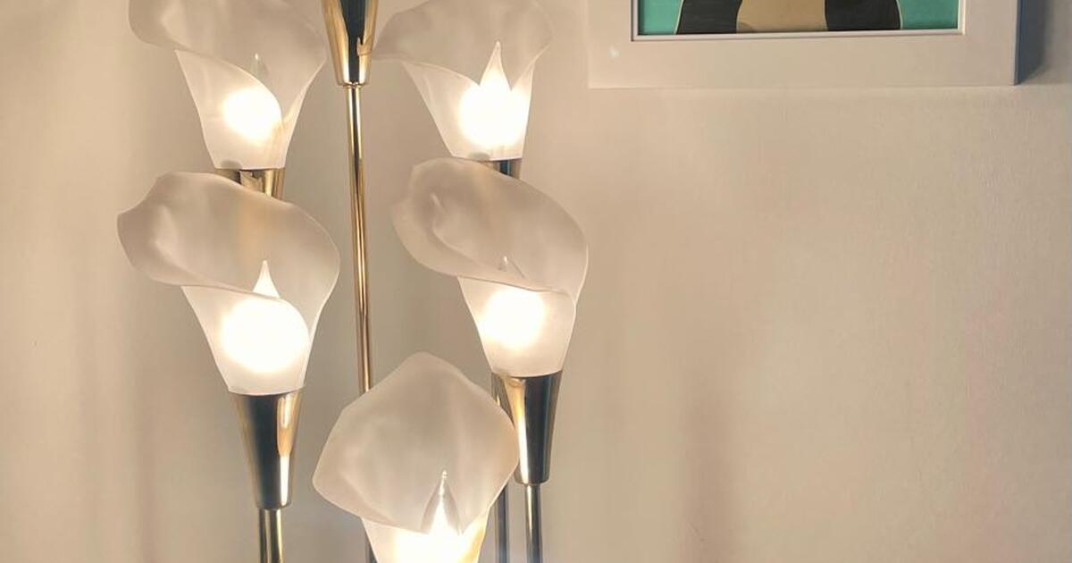 Beautiful elegant vintage brass Calla lily lamp for $160 in Palm Desert ...
