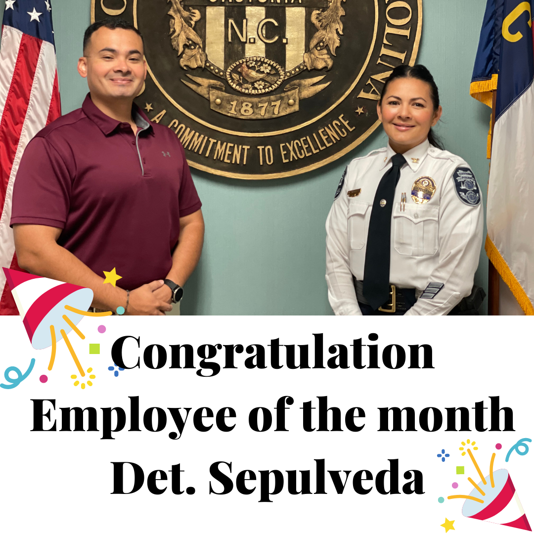 Detective Sepulveda Named GPD Employee of the Month (Gastonia Police ...