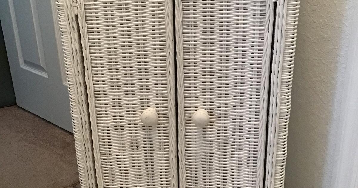 Small wicker cabinet for $25 in Sarasota, FL | For Sale & Free — Nextdoor