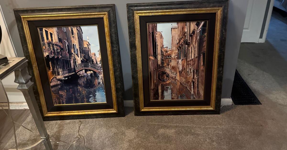 Framed Venice Canals Artwork Set for Free in Kansas City, MO | For Sale ...