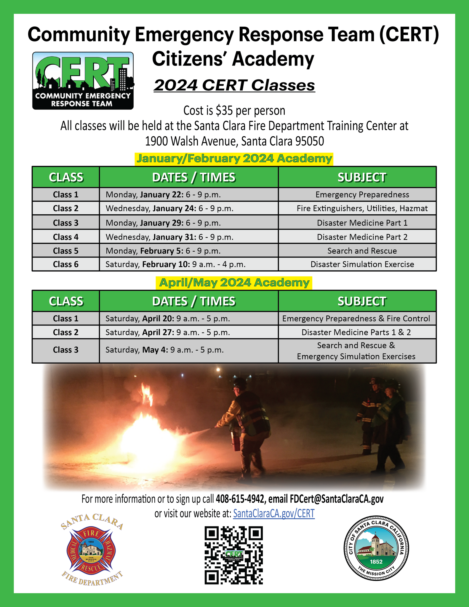 Santa Clara’s popular Community Emergency Response Team (CERT) classes ...