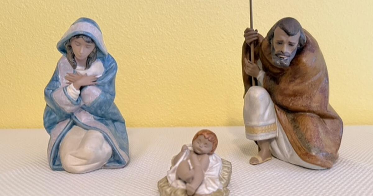 Nativity Scene Figurines - Lladró Porcelain Nativity 7 piece Set (gres ...