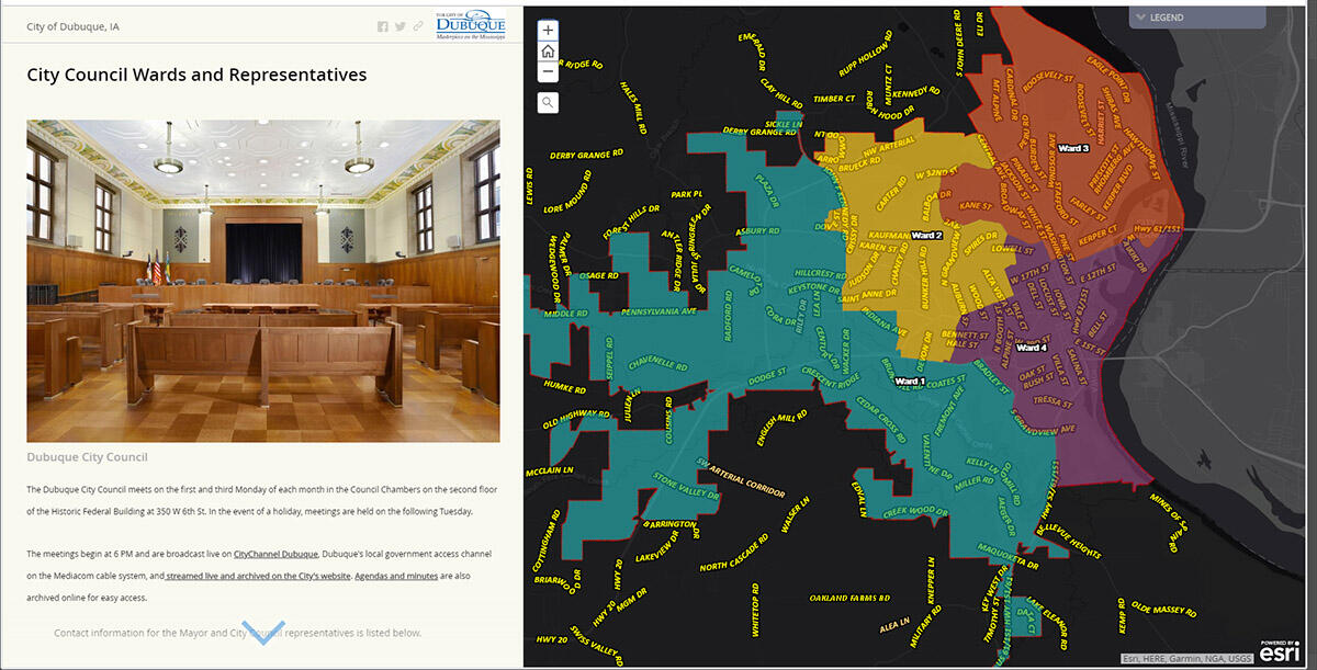 New Interactive City Council Ward Map Available (City of Dubuque ...