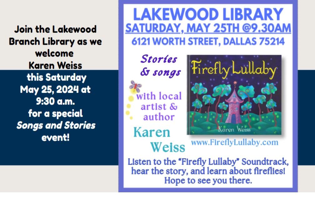 Welcome local artist and author Karen Weiss to the Lakewood Branch ...