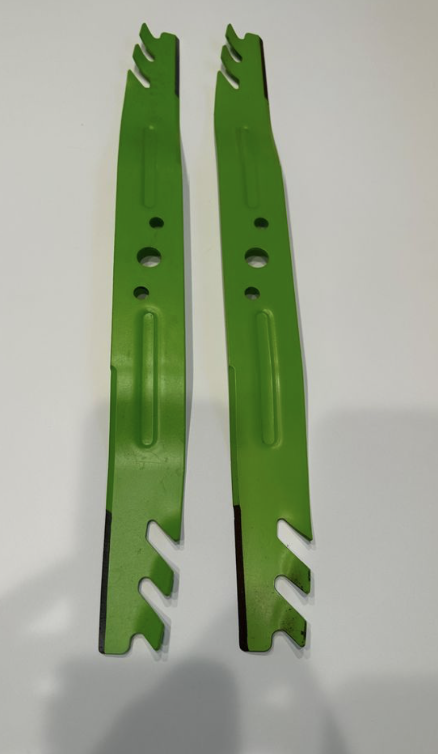 Ego lawn mower blades pair of mulching lower blades one new one used ...