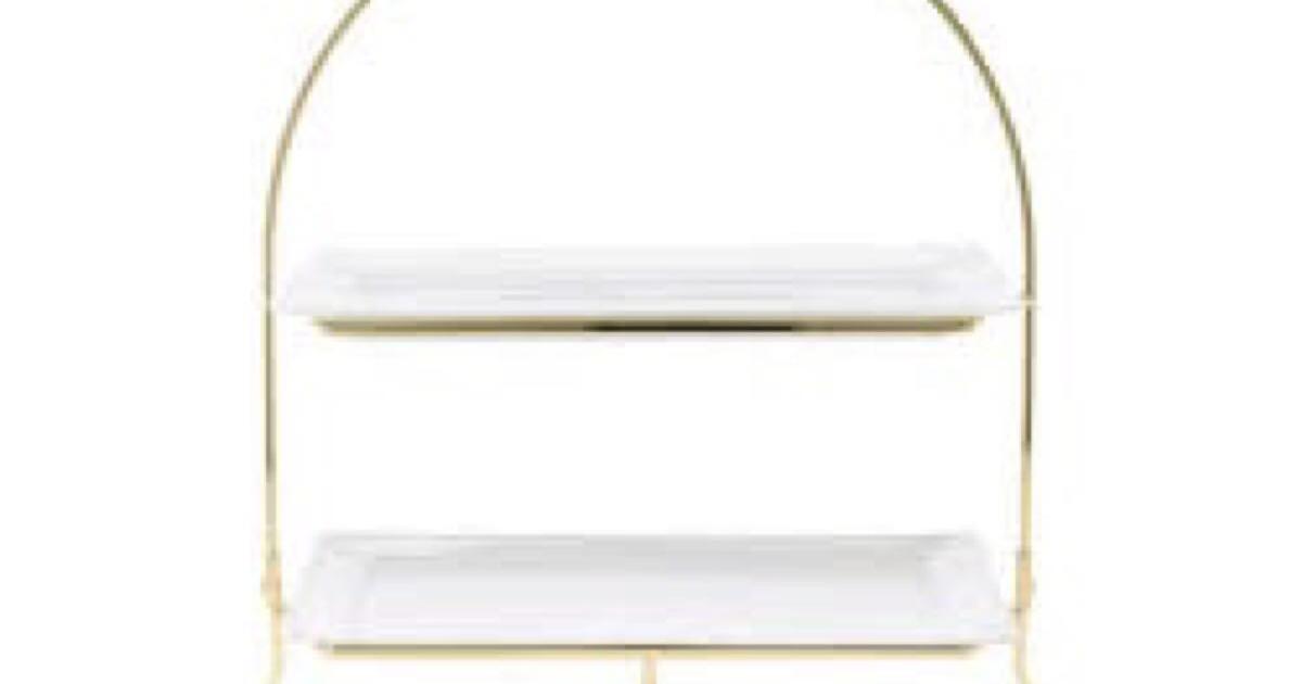 Croftin 2-tiered buffet server -shiny gold for Free in Hoffman Estates ...