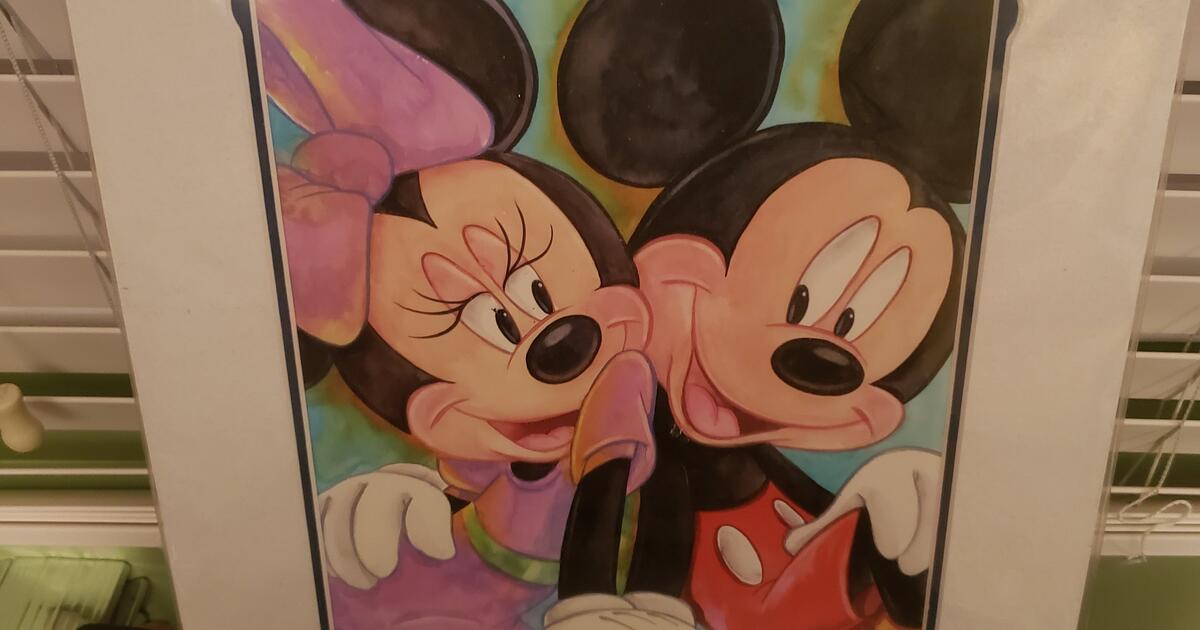 Disney Artist Randy Noble Matted Print Mickey And Minnie Now And ...