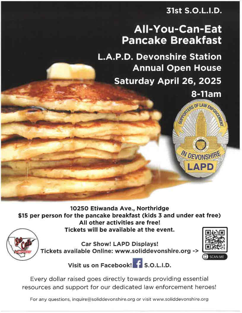 **LAPD Devonshire Station Annual Open House Saturday, April 26, 2025 ...