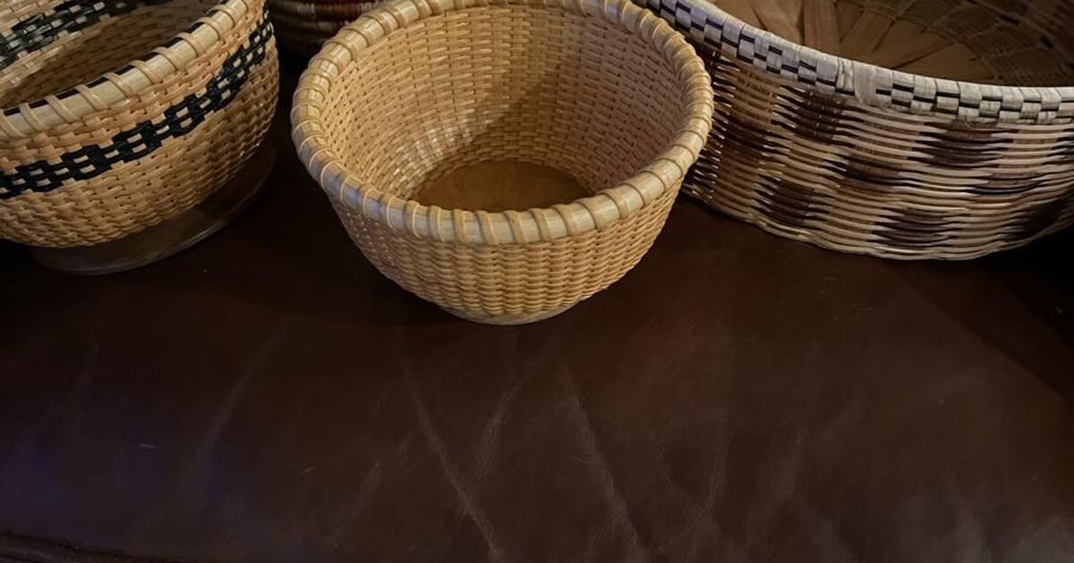 Collection of 4 unique handmade baskets two signed for $45 in Indio, CA ...