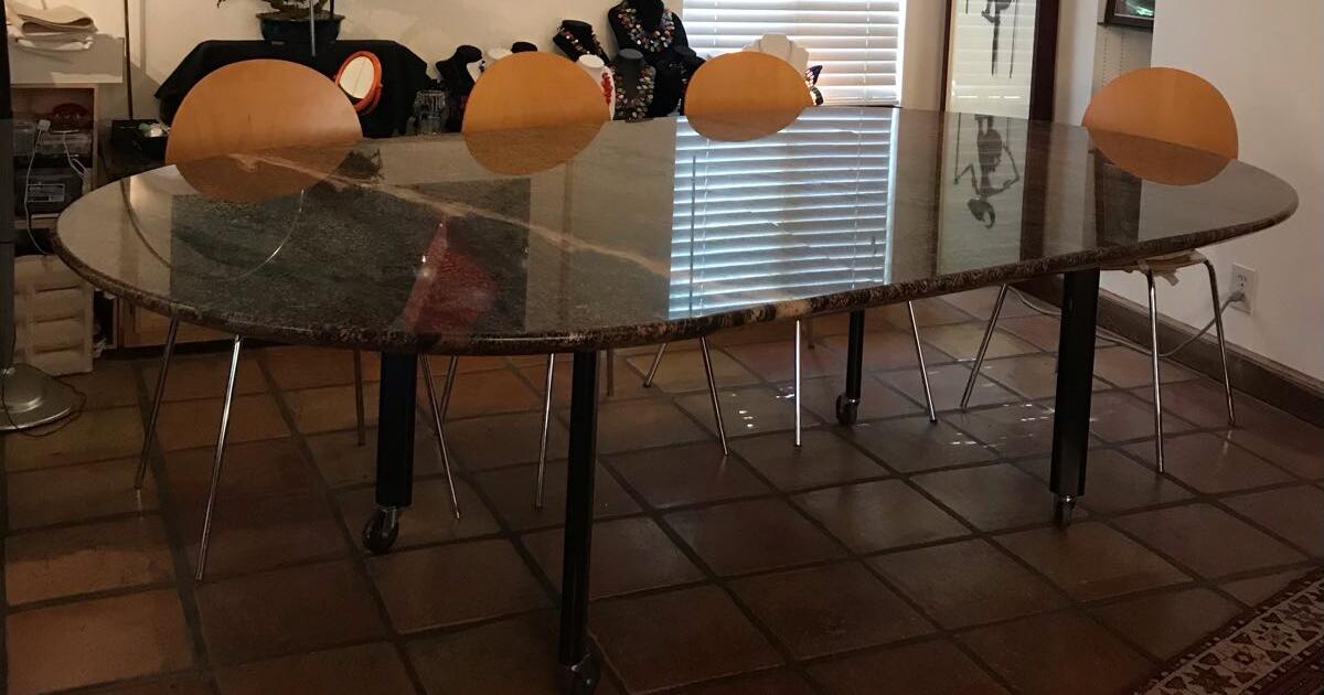 FREE !!! oval Granite Slab Table for Free in Calabasas, CA | For Sale ...