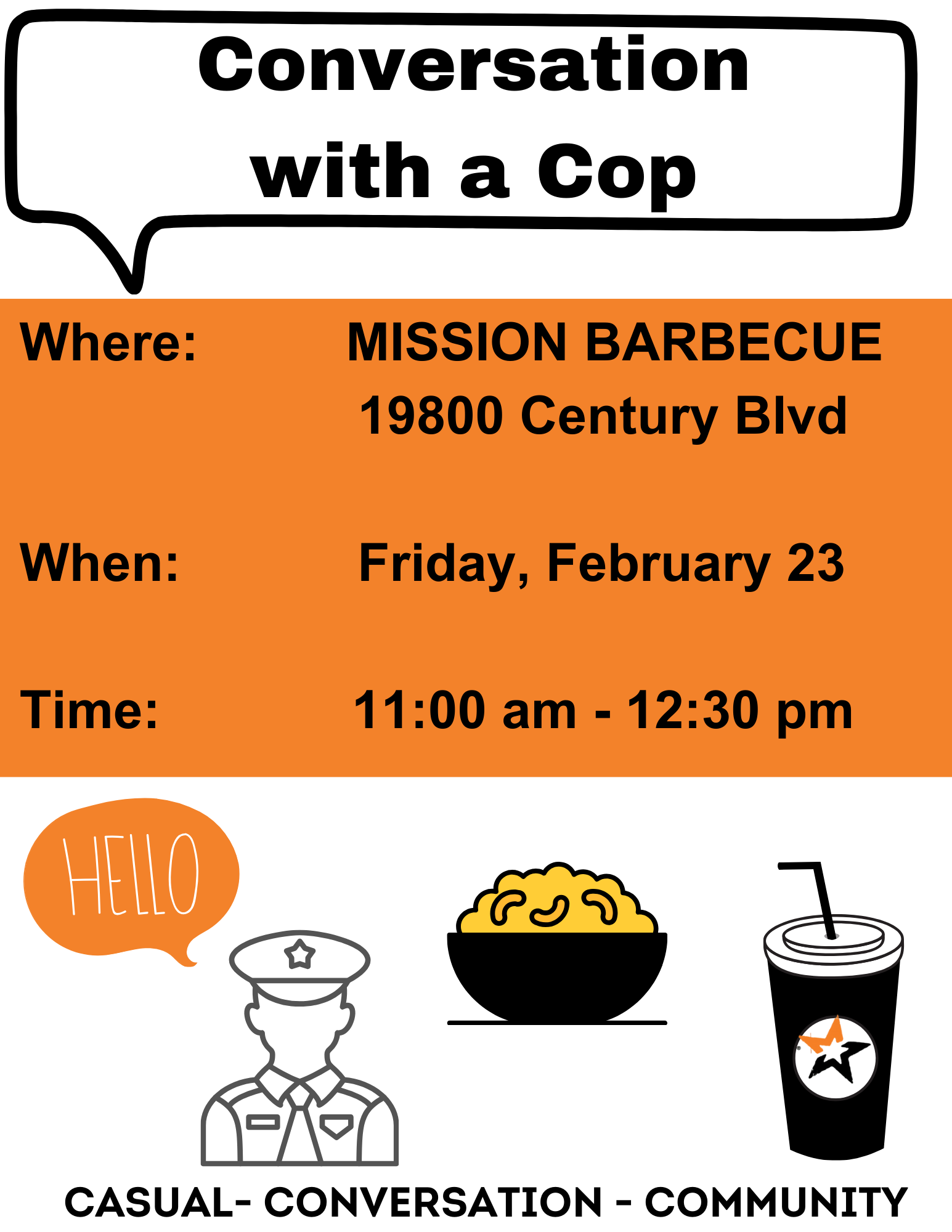 This Friday, meet your local officers at our Conversation with a Cop ...