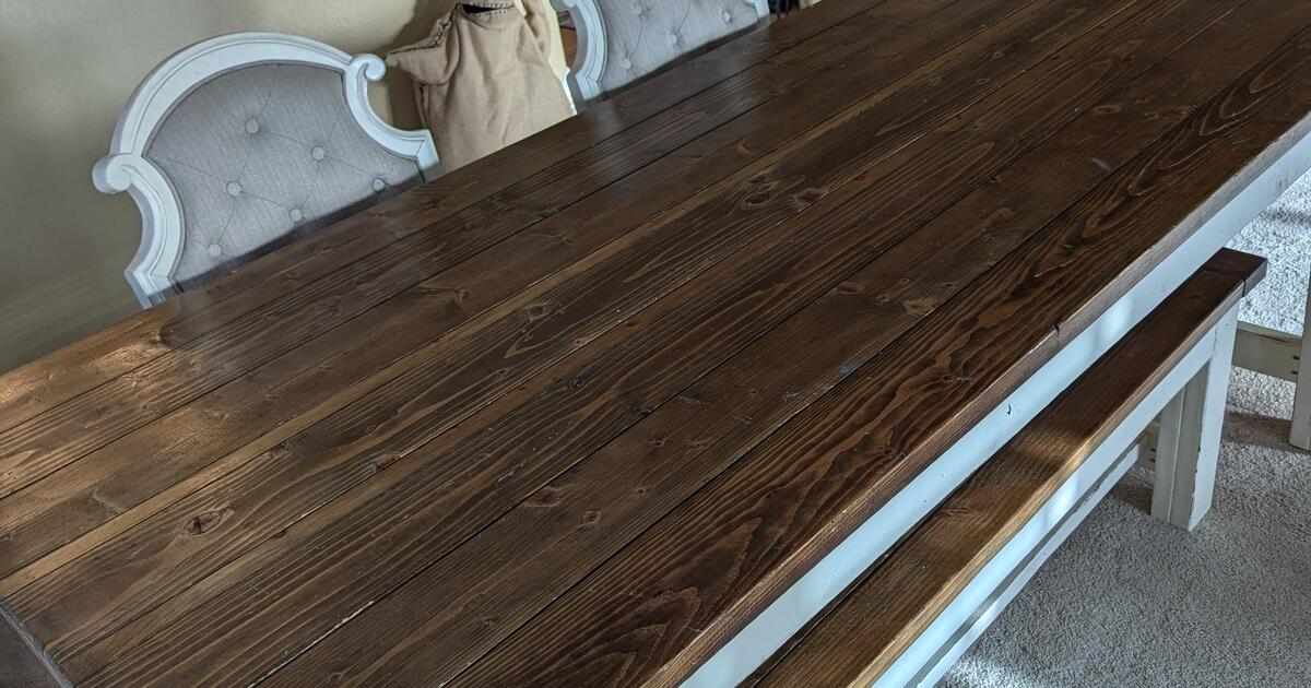 Solid Wood Farmhouse Table for $200 in Parker, CO | For Sale & Free ...