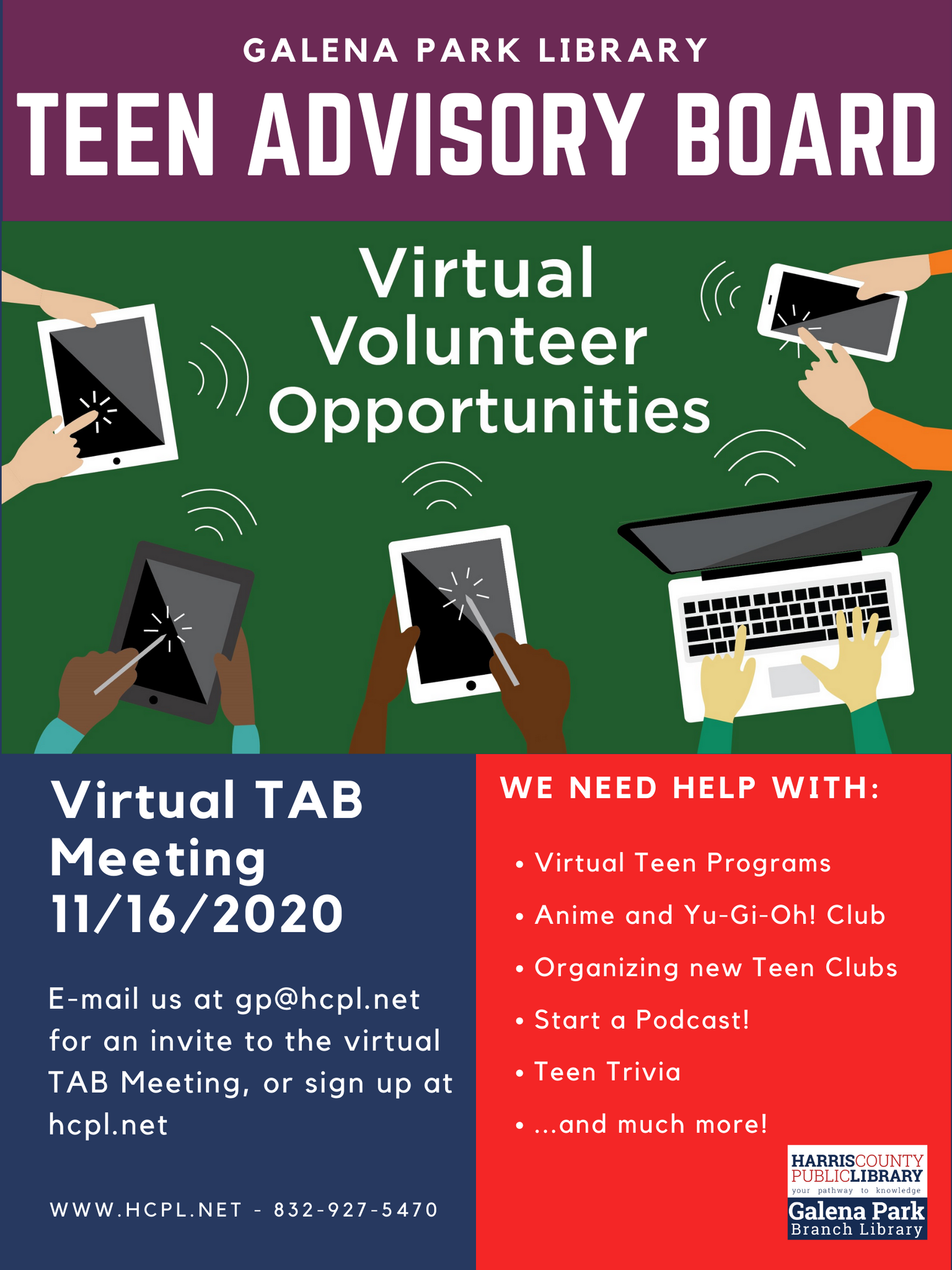 Virtual Teen Advisory Board Meeting! - Become a Teen Volunteer at ...
