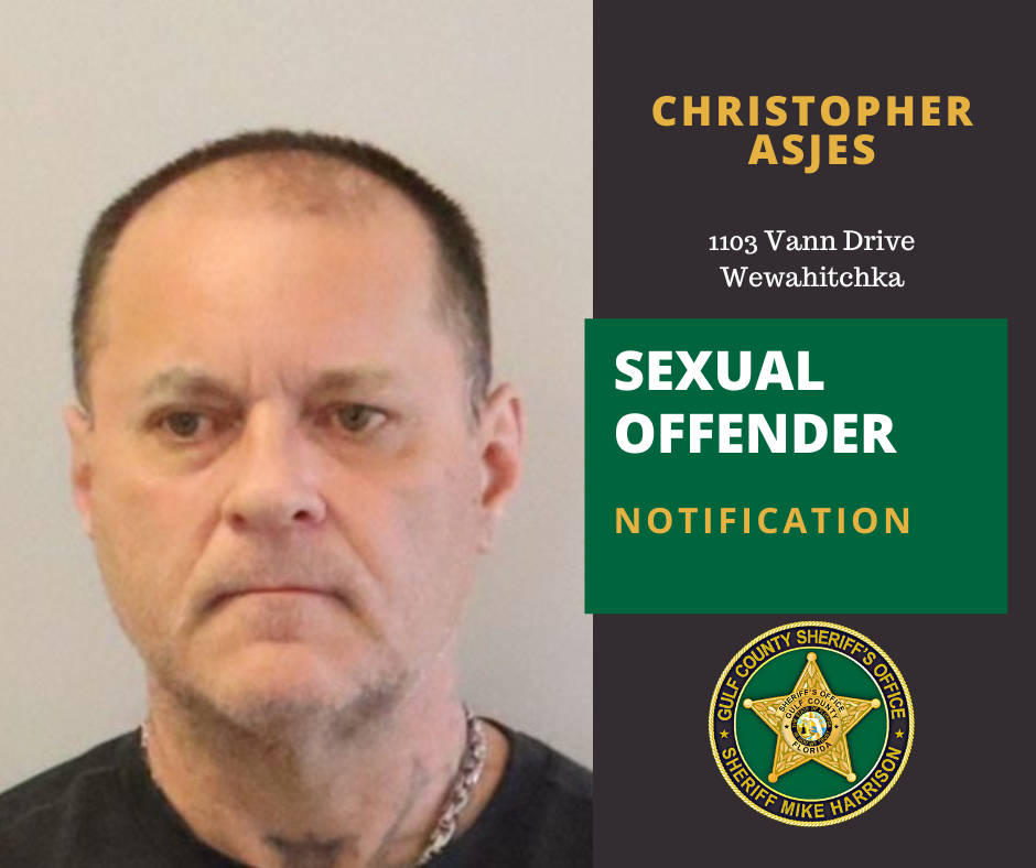 SEXUAL OFFENDER NOTIFICATION (Gulf County Sheriff's Office) — Nextdoor ...