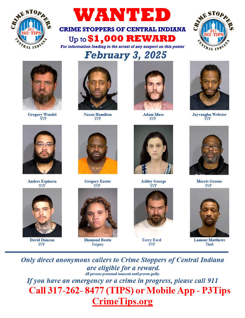 IMPD North District Crime Watch - WANTED Poster - February 2025 ...