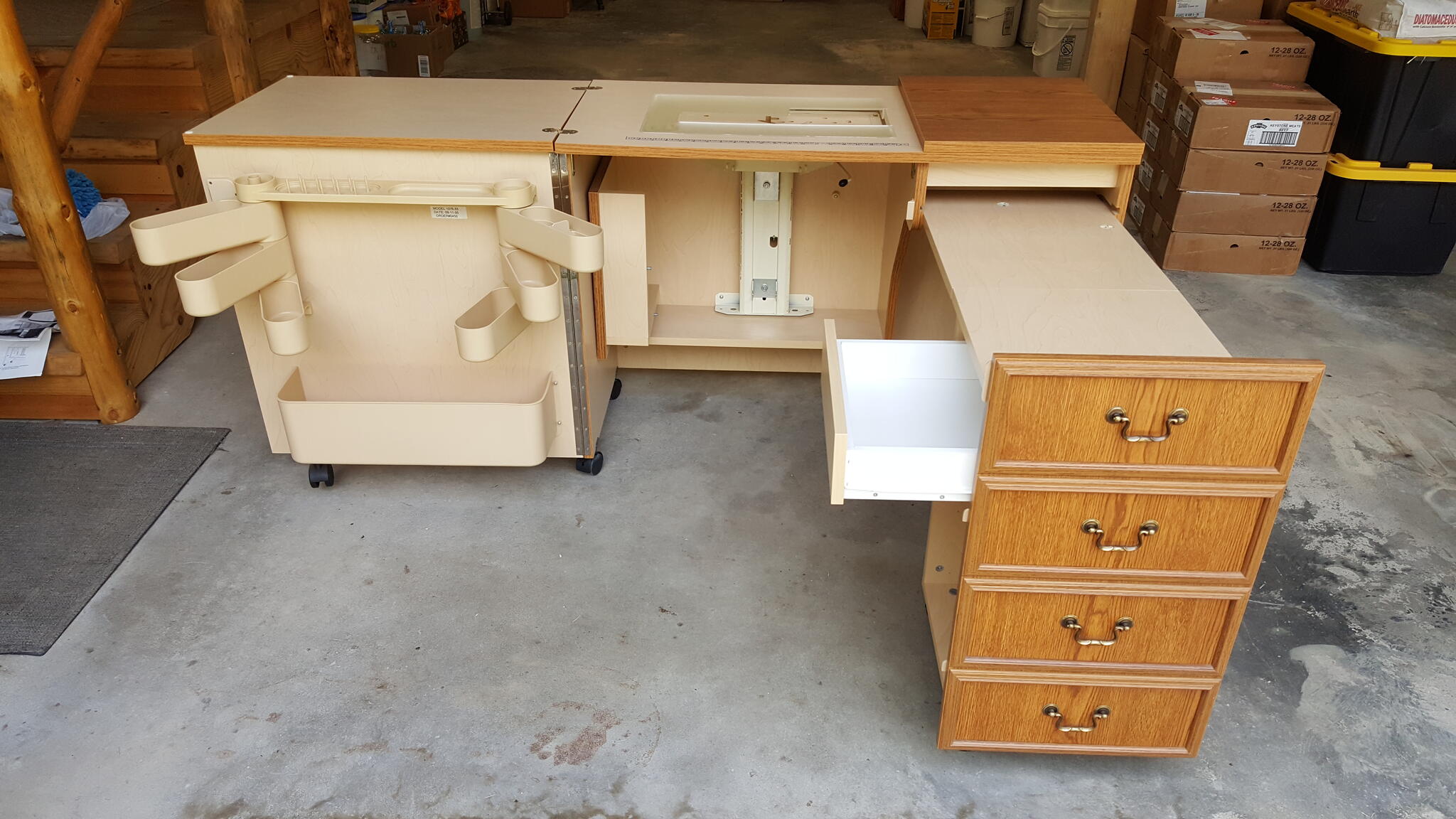 Horn Of America Model 2156 Sewing Cabinet With Drawers | Cabinets Matttroy