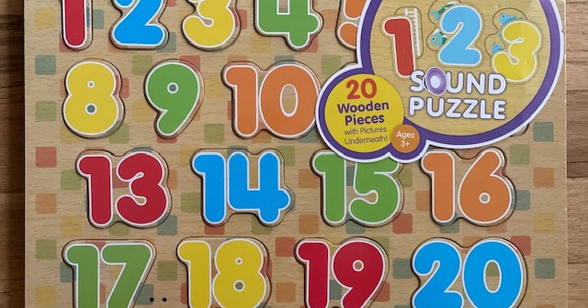 NEW Sealed Melissa & Doug 123 Numbers Wood Sound Puzzle for $10 in ...