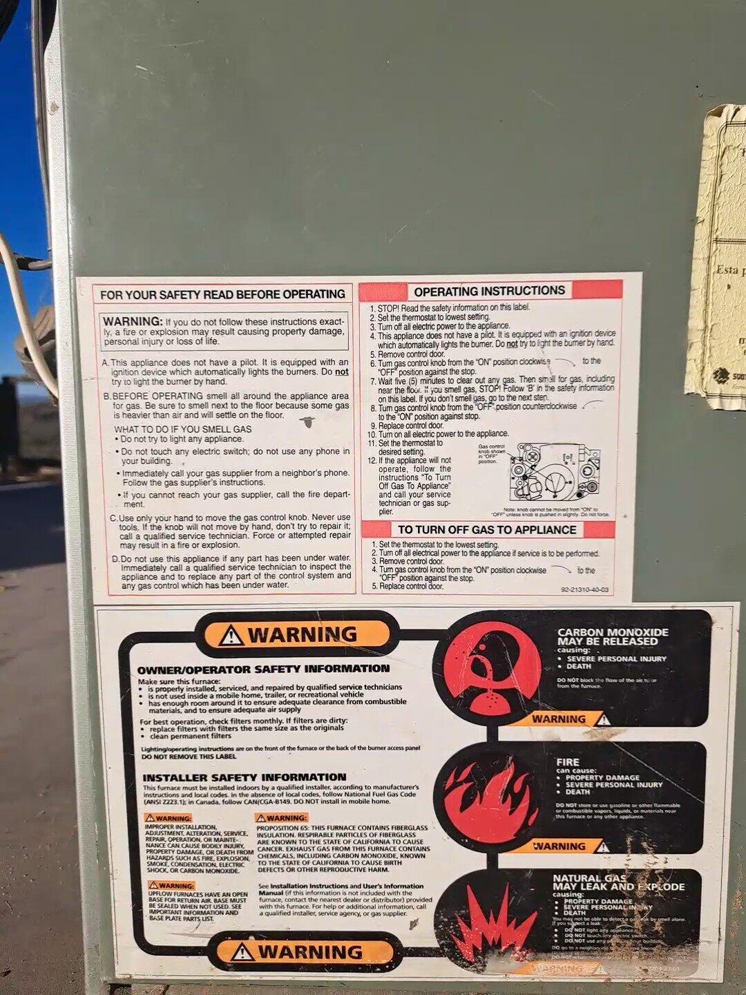 Rheem Criterion II Gas Furnance for $210 in Tucson, AZ | For Sale ...