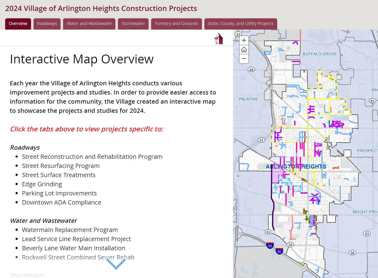 The Village of Arlington Heights' 2024 Interactive Construction Map is ...
