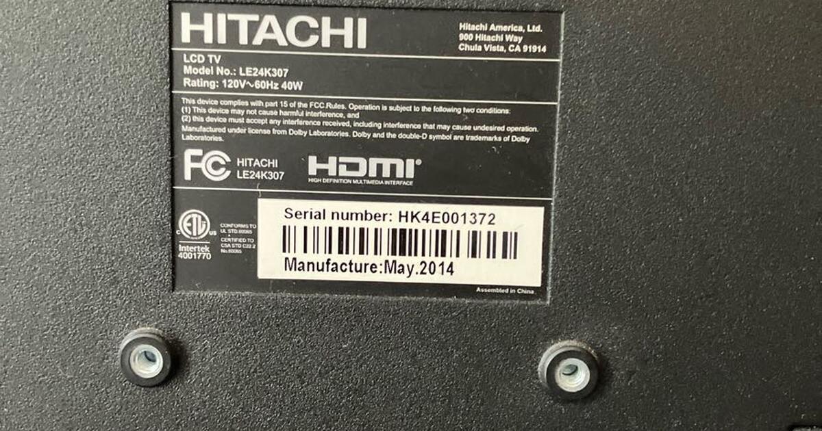 Hitachi TV / HDMI monitor for Free in Huntersville, NC | For Sale ...