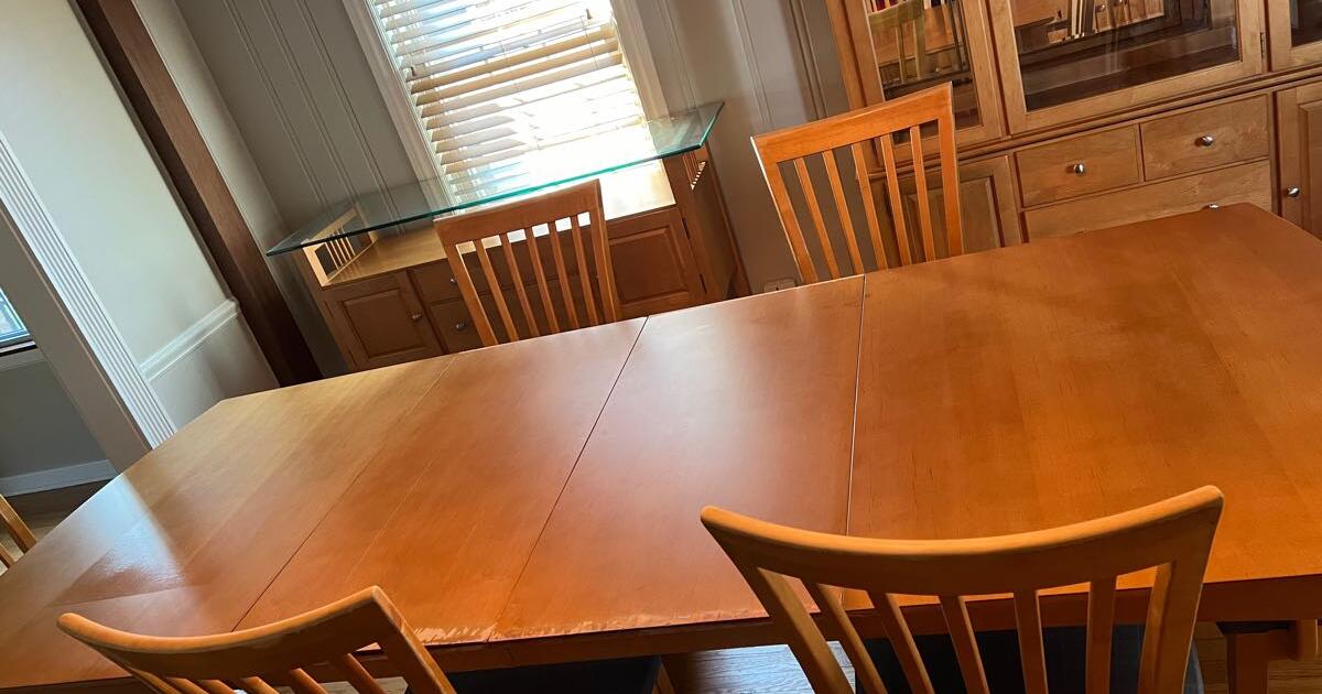 Wooden Dining Table with Chairs, Sideboard for Free in Evanston, IL | For Sale & Free — Nextdoor