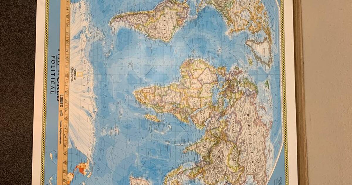 World map - Mercator projection for Free in Seattle, WA | For Sale ...