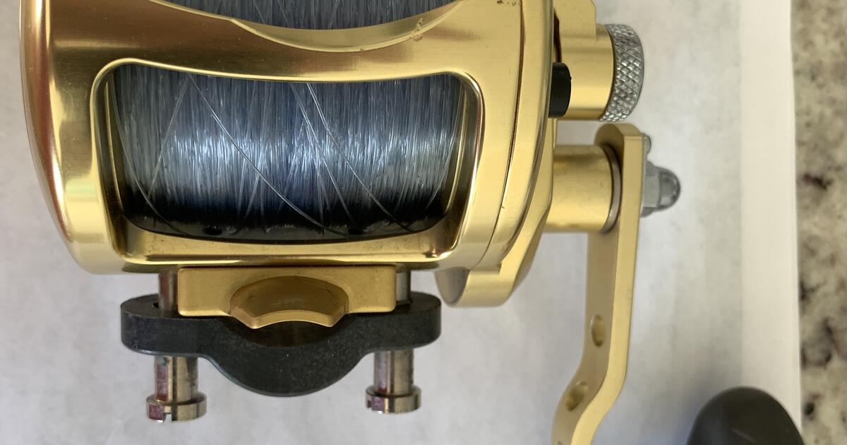 Avet LX 6.0:1 Fishing reel with Shimano Tallus Blue Water rod. Rod is 6 ...