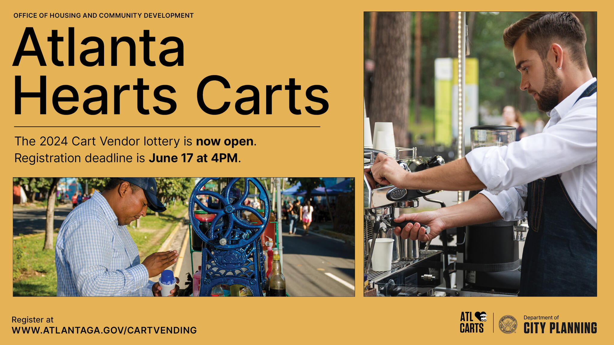 The 2024 Cart Vending Lottery is now open for registration! (City of ...