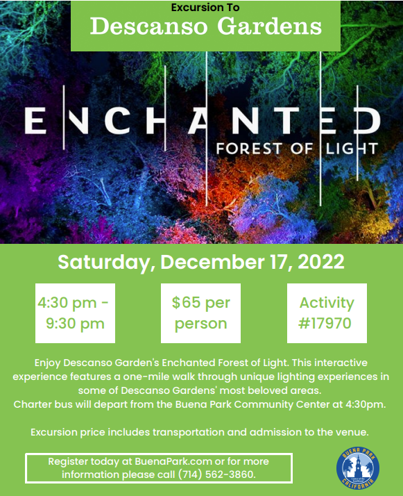 Community Services invites you on an excursion to Descanso Garden's ...