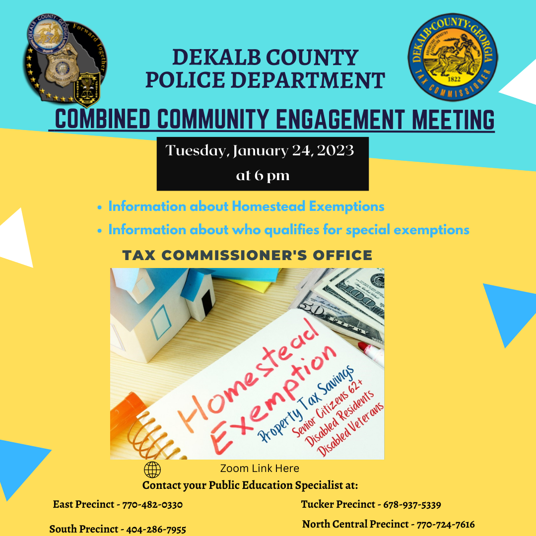 COMBINED COMMUNITY ENGAGEMENT MEETING ... (DeKalb County Police ...