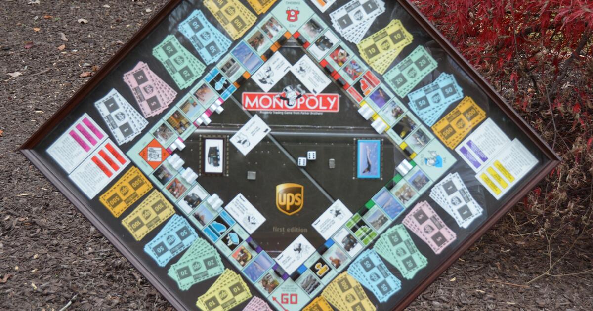 Professionally mounted first edition UPS monopoly game for $100 in ...