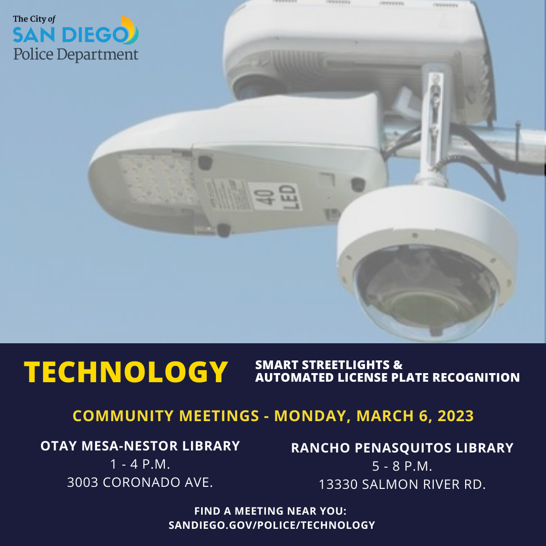 SDPD invites you to the Smart Streetlights & Automated License Plate ...
