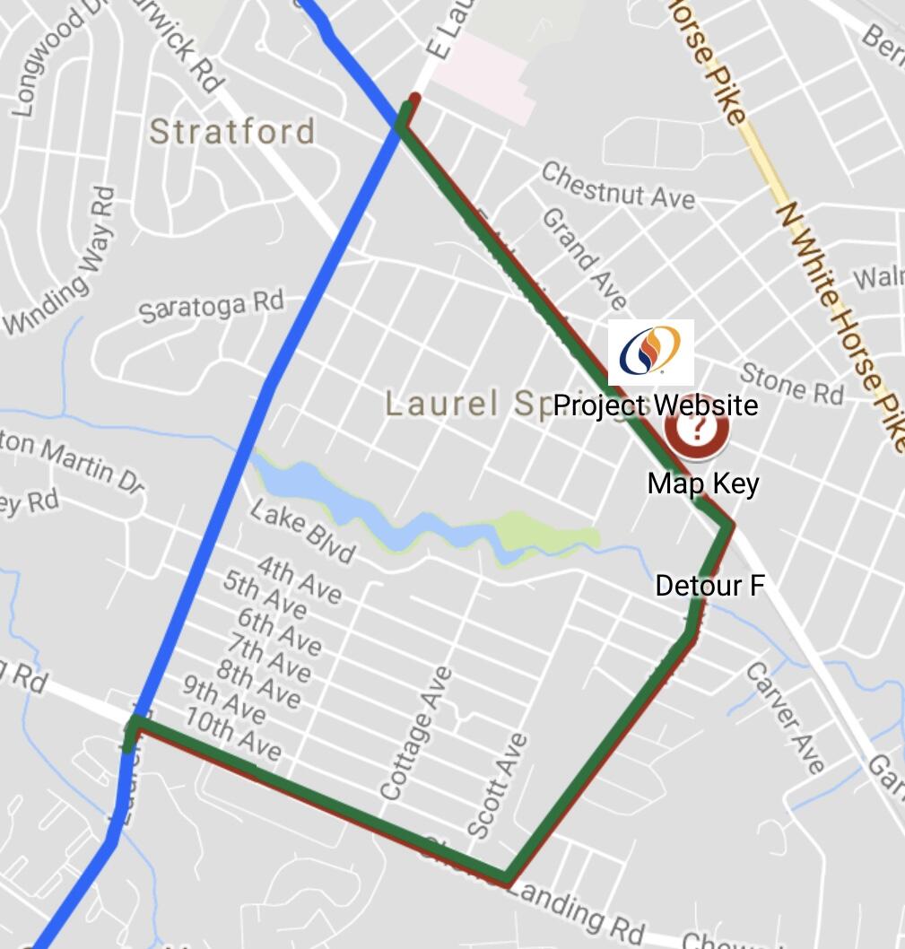 Detour Map (Laurel Springs Police Department) — Nextdoor — Nextdoor