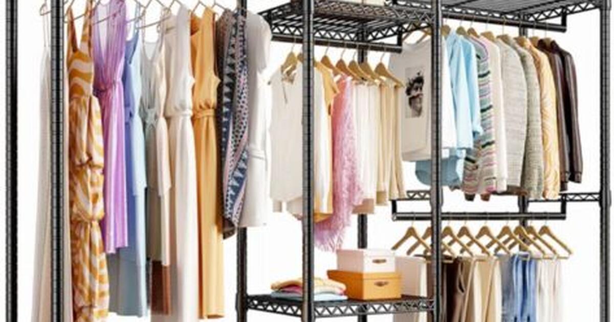 New 77" Clothes Rack Metal Clothing Rack (Make an Offer) for $95 in ...