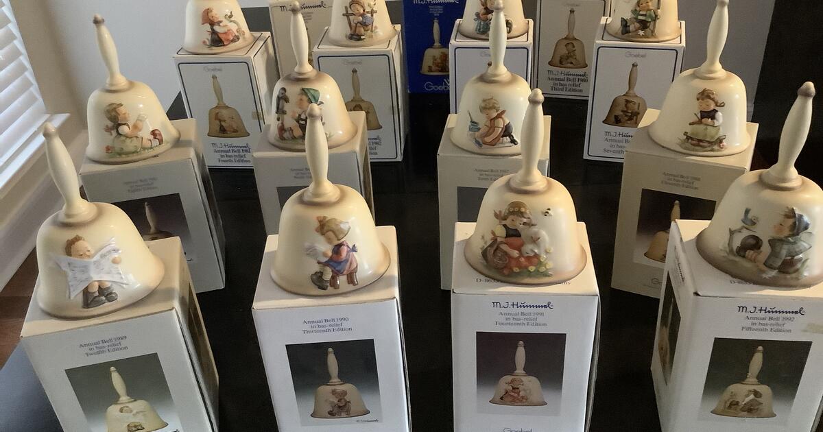 TOTAL COLLECTION OF M. I. HUMMEL ANNUAL CHRISTMAS BELLS for $60 in ...
