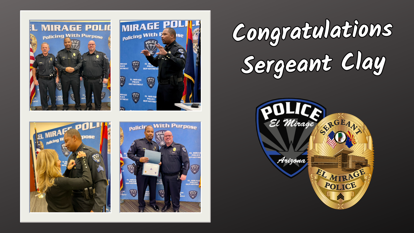 We are thrilled to announce that Sergeant Teron Clay, who has been an ...