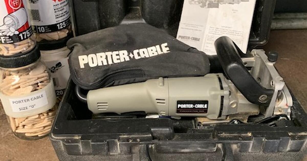 PORTER CABLE DOUBLE INSULATED PLATE JOINER w/biscuits for $150 in Hot ...