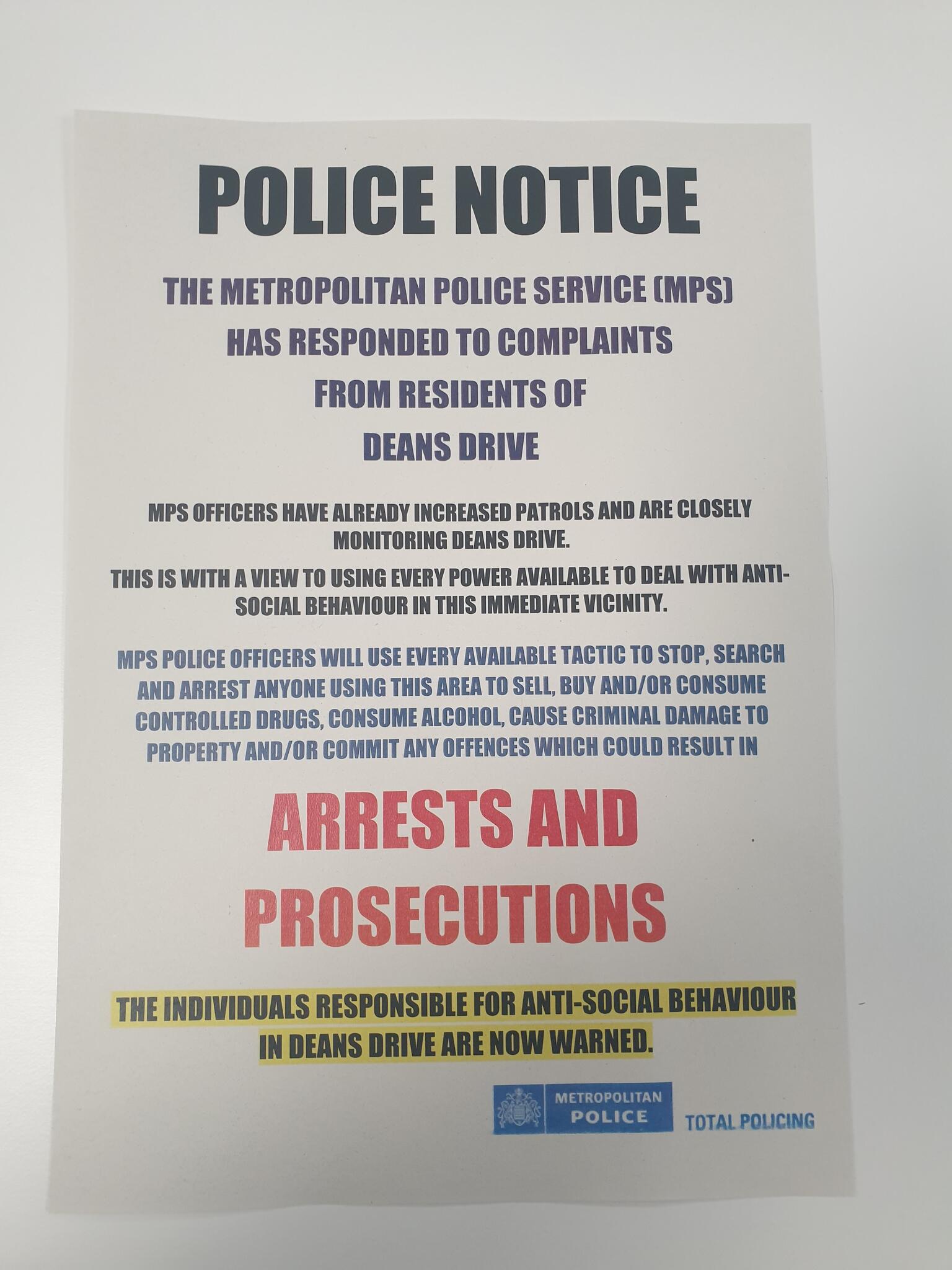 Police notice (Enfield Police) — Nextdoor — Nextdoor