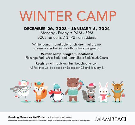 Winter camp is available for children who are not currently enrolled in ...