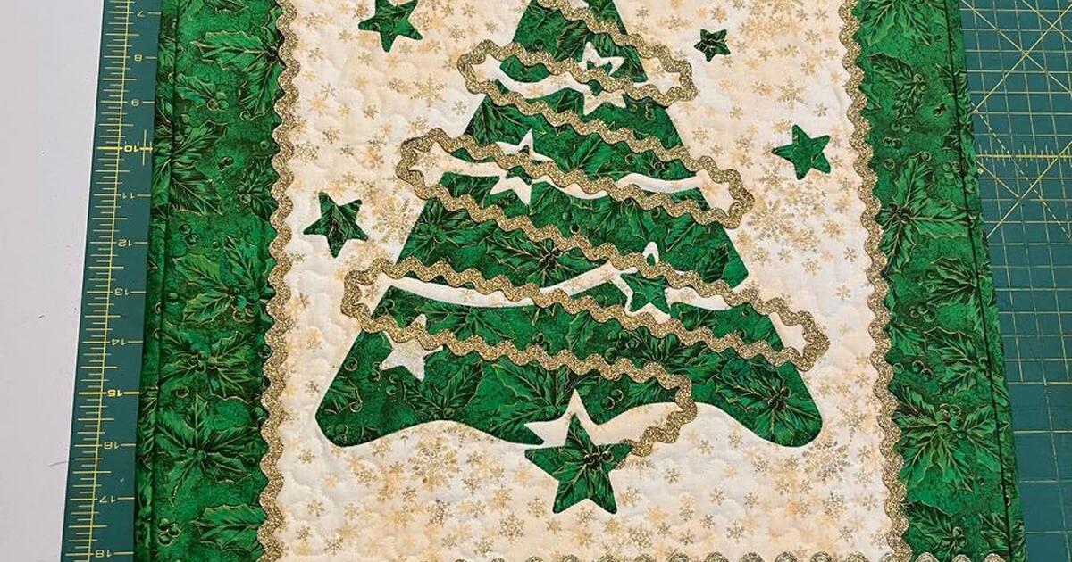 Golden Rick-rack Christmas tree for $30 in Cedar Rapids, IA | For Sale ...