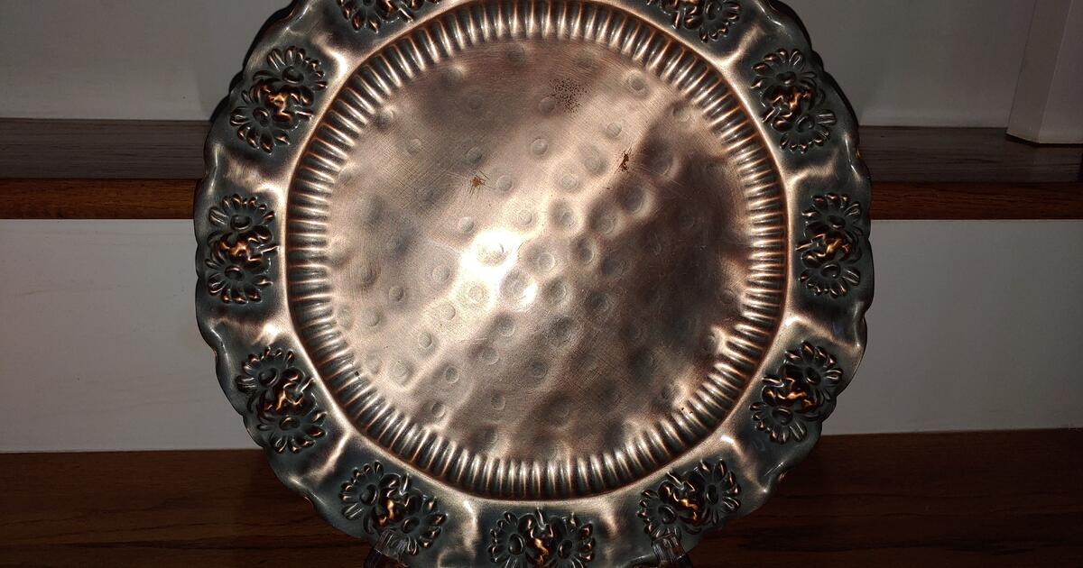 Gregorian Copper Solid Copper Display Plate 14"D With Easel for $20 in ...