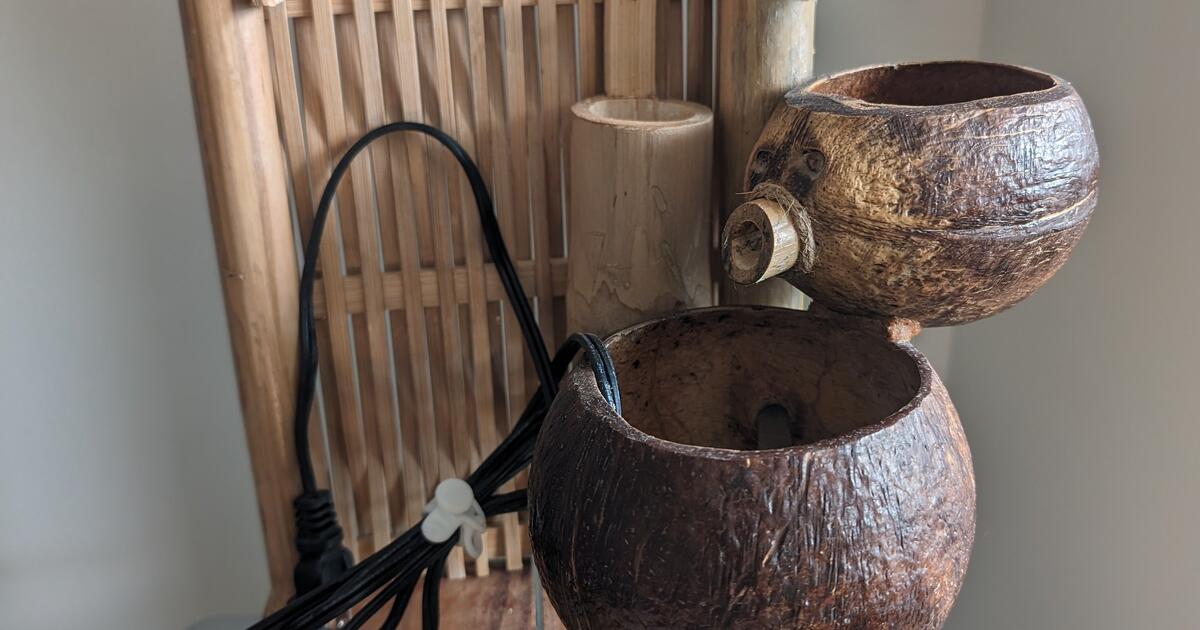 Desk Decoration - Water Fountain With Coconut Shell Bowls for Free in ...