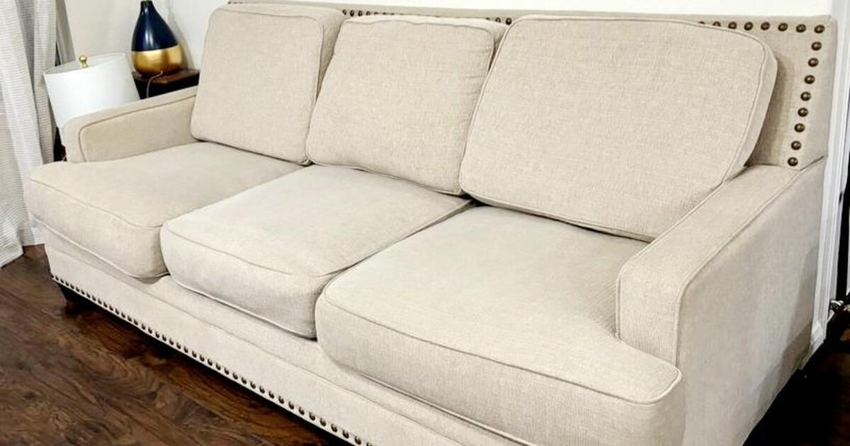 Studded Sofa / Couch for $200 in Cypress, TX | For Sale & Free — Nextdoor