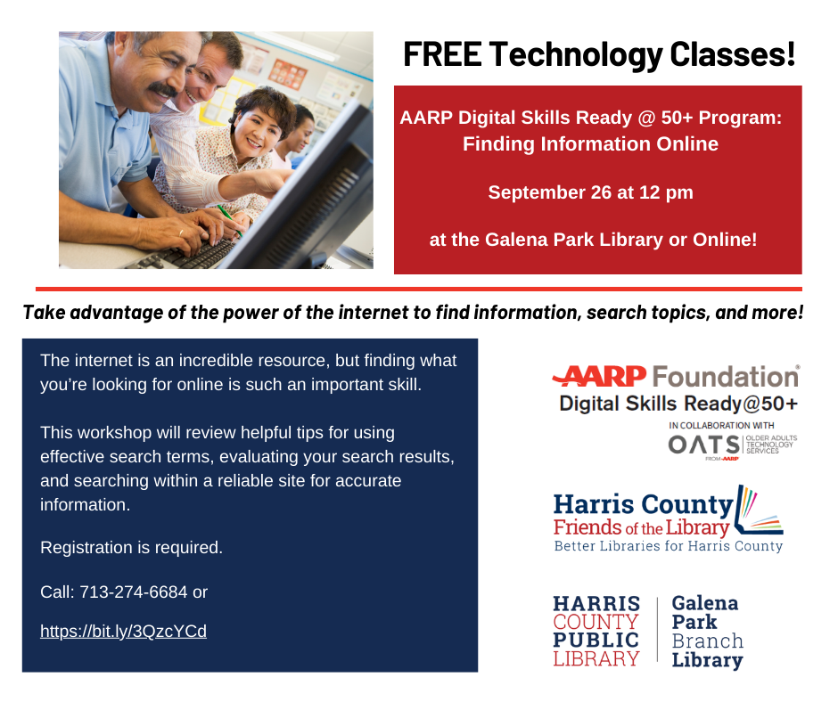 AARP Digital Skills Ready @ 50+ Program: Finding Information Online ...